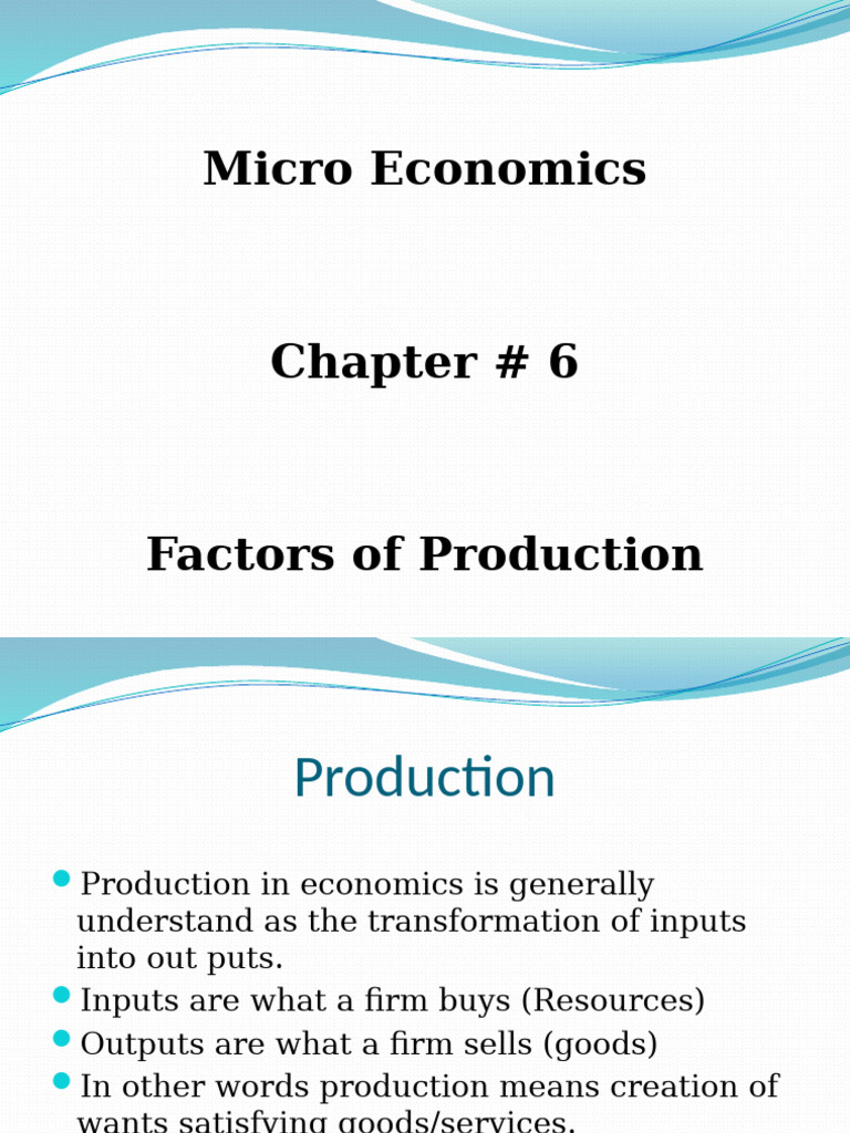 Understanding Factors of Production | PDF | Capital (Economics ...