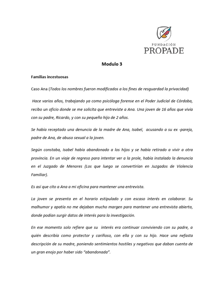 Lectura - Modulo - 3 - Flias Incestuosas | PDF | Pedofilia | Abuso sexual