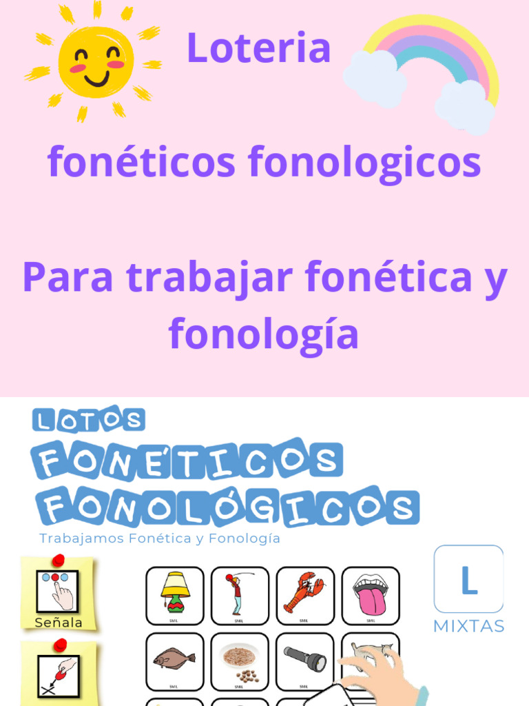 Loto Letra L Fonema en Silaba Mixta - Compress PDF | PDF | Fonética ...