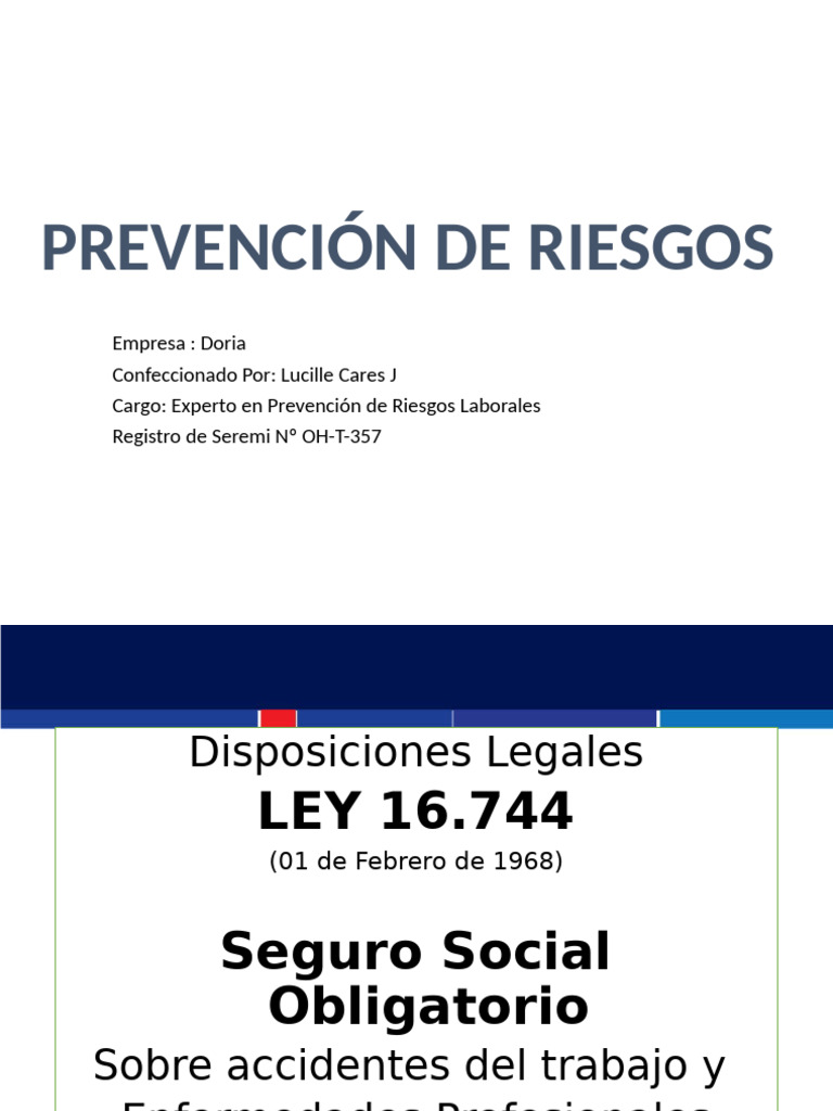 Prevención de Riesgos Laborales en Doria | PDF