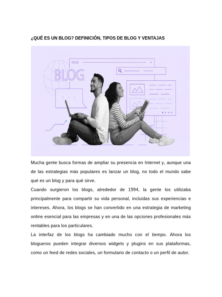 Cómo crear un blog en 10 sencillos pasos | PDF | Blog | Word Press