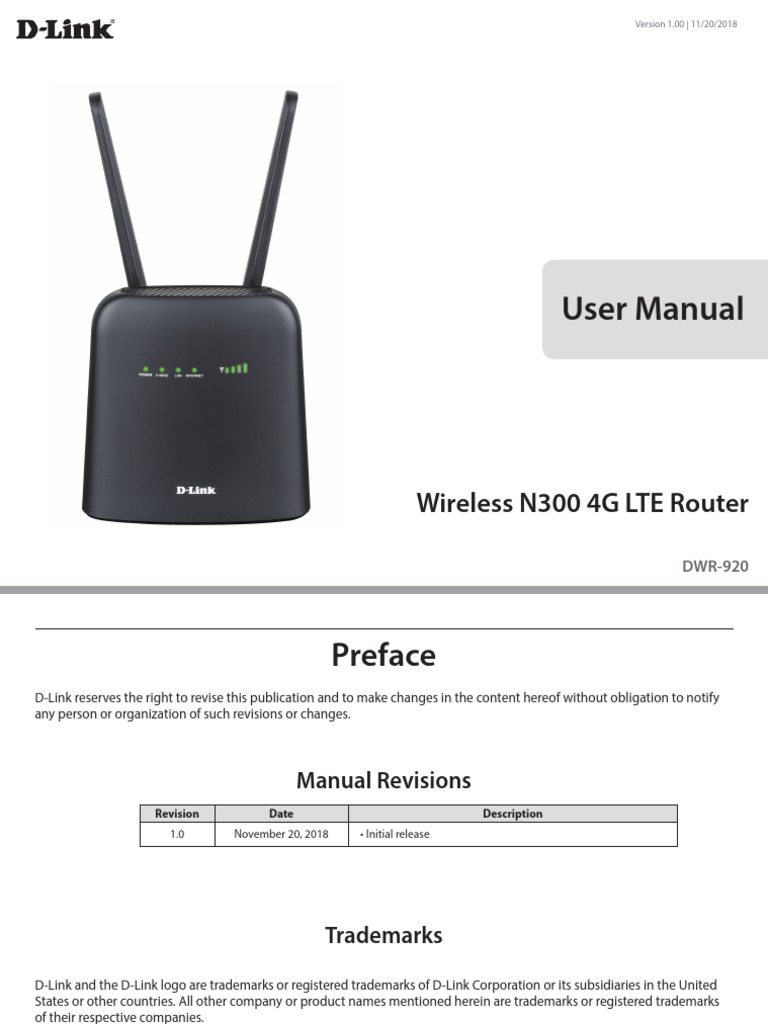 DWR-920 Man Reva Manual en | PDF | Ip Address | Wi Fi