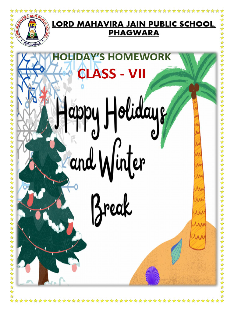 7th Winter Holiday's Homework 2024 | PDF | Sewage Treatment | Arduino