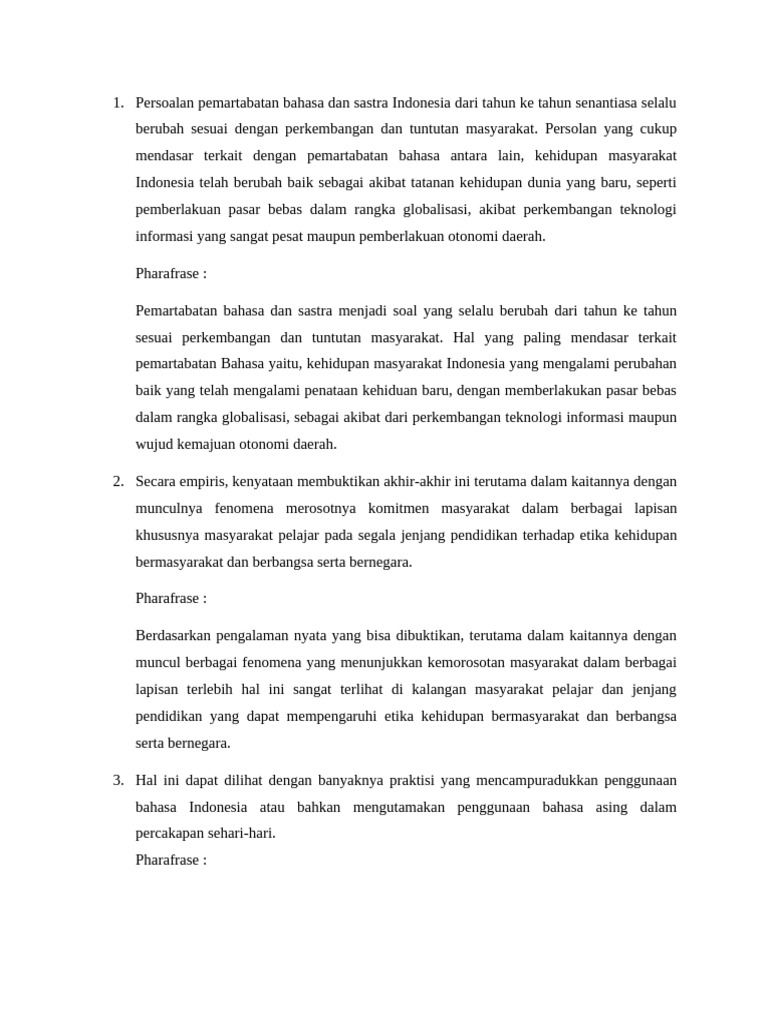 Persoalan Pemartabatan Bahasa Dan Sastra Indonesia Dari Tahun Ke Tahun ...