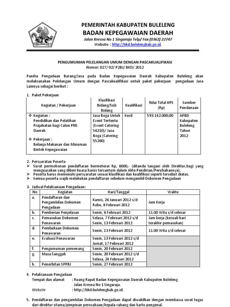Dokumen Pengadaan Makan Minum-BKD | PDF | Karier & Perkembangan | Bisnis