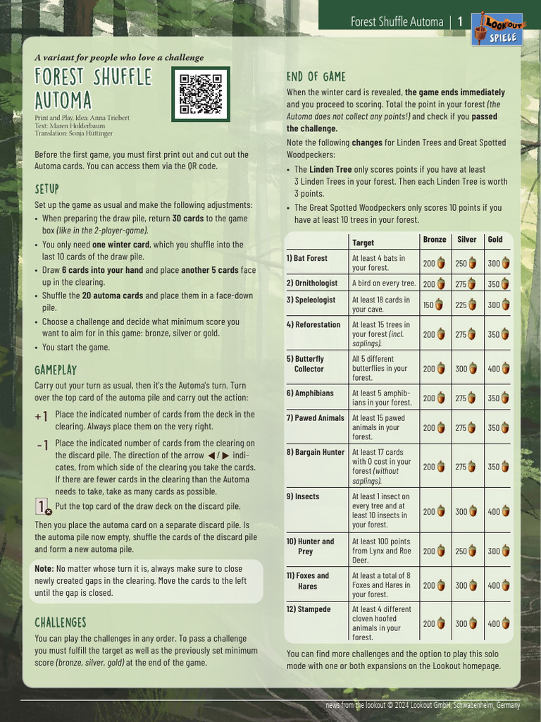 Forest Shuffle Automa Guide | PDF | Card Games