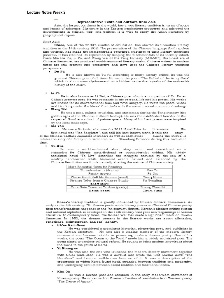 Lecture Notes Week 2 | PDF