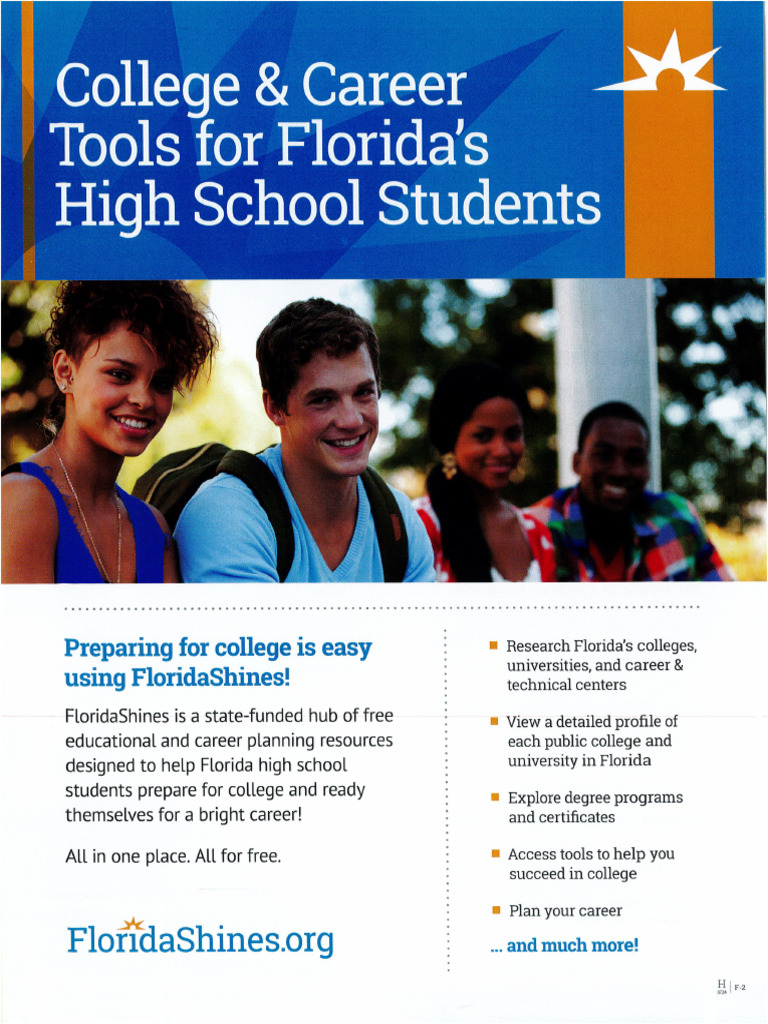 Florida Shines College & Career Tools For Florida HS Students | PDF