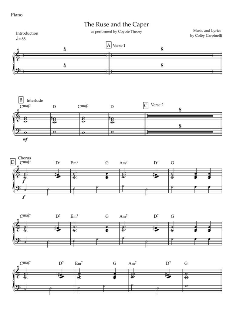 Ruse Caper Piano | PDF