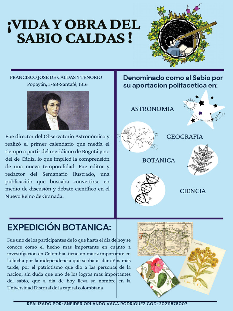 ¡Vida y Obra Del Sabio Caldas ! | PDF