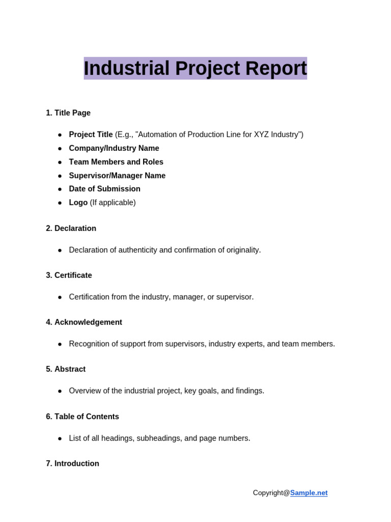 Industrial Project Report | PDF