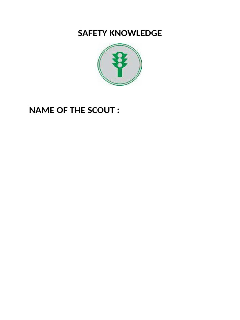 SAFETY KNOWLEDGE | PDF