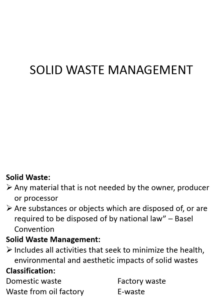 Solid Waste Management - 043152 | PDF | Electronic Waste | Waste