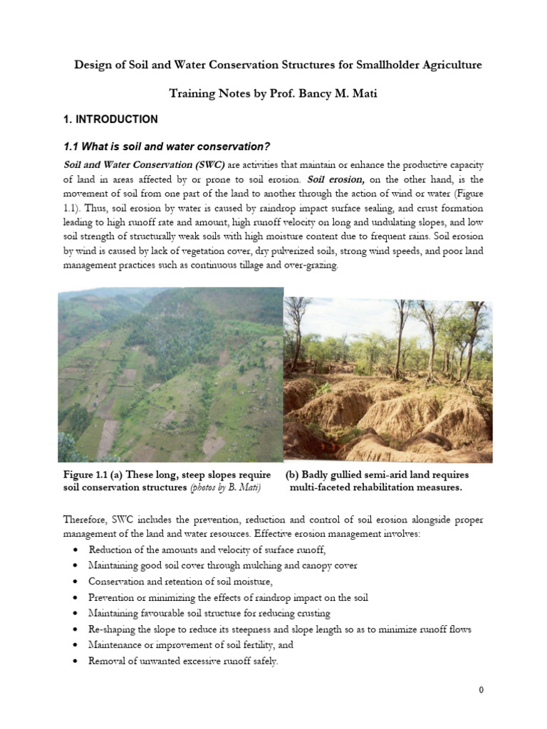 Soil and Water Conservation Structures | PDF | Surface Runoff | Erosion
