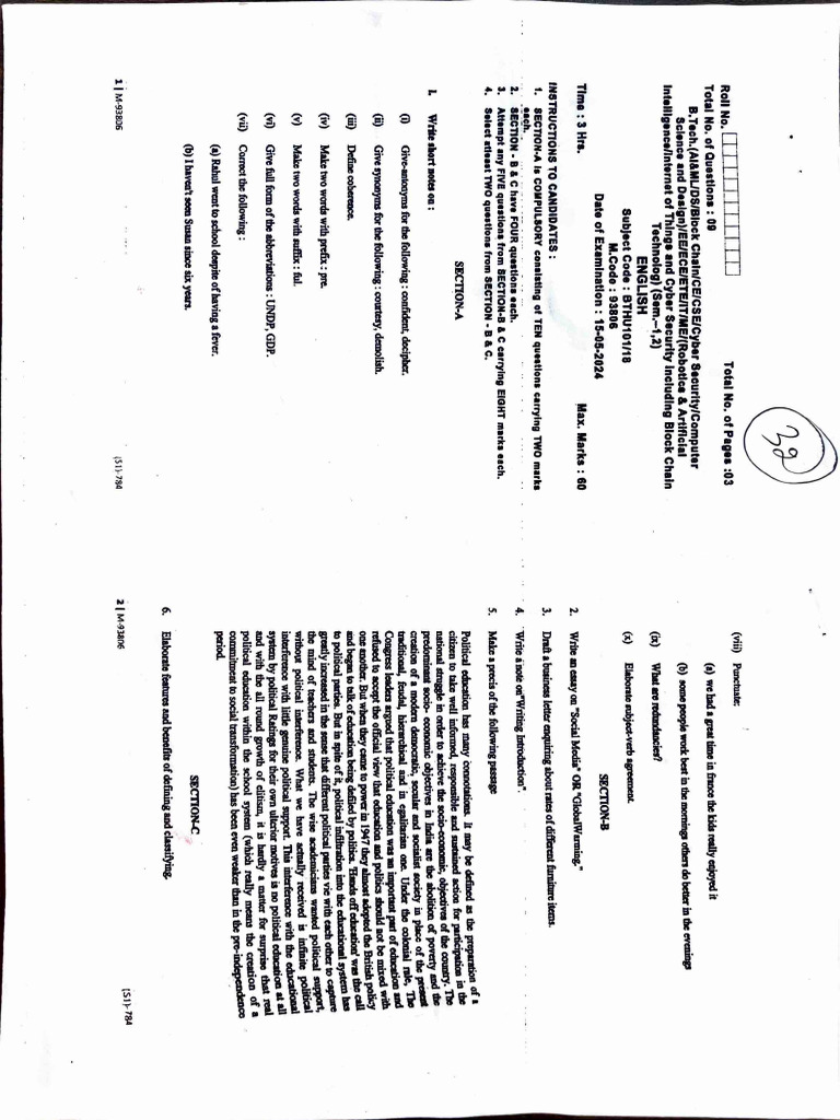 PTU English Paper May 2024 | PDF | Wealth | Economies