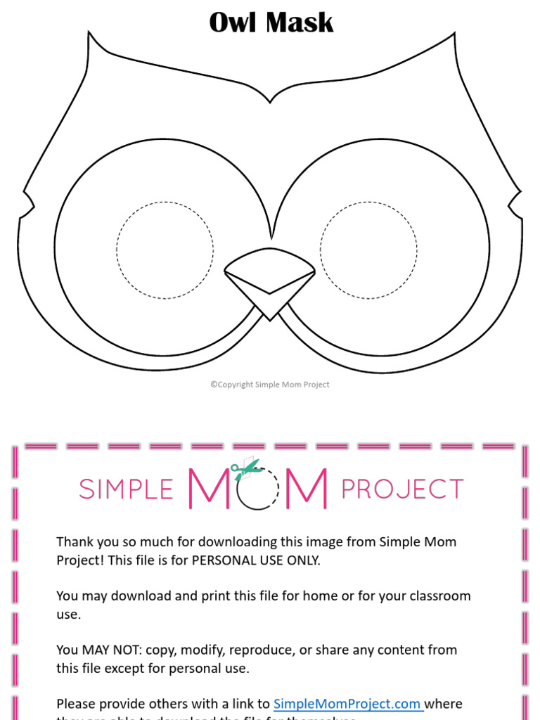 Owl Mask B&W | PDF