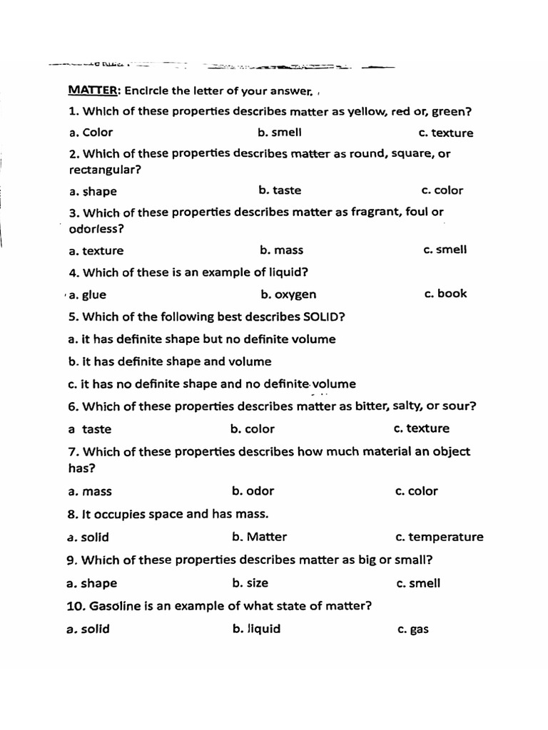 Science (Matter) | PDF