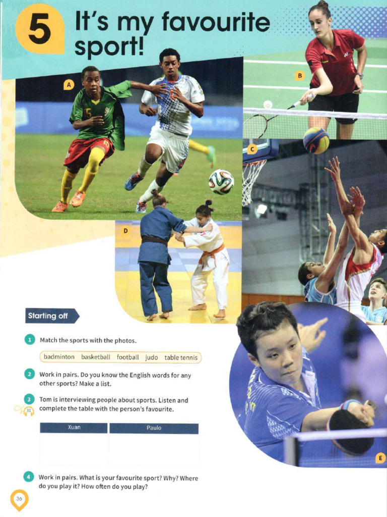 Unit 5 - It's my favourite sport! | PDF