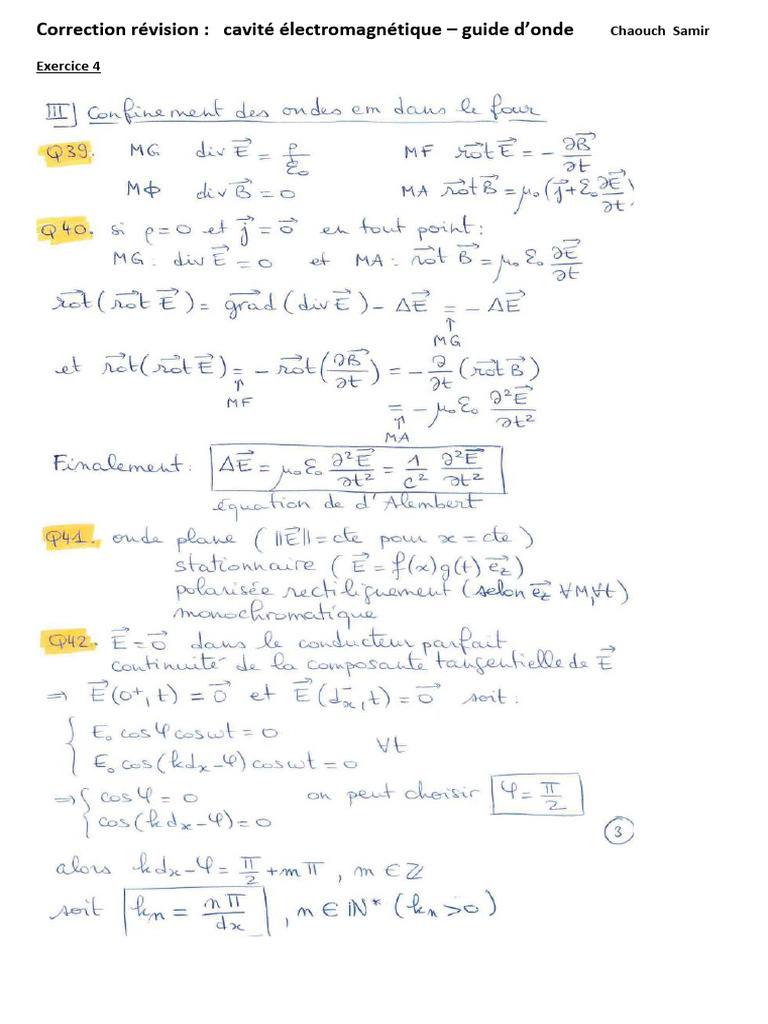 Guide d'onde et cavité électromagnétique | PDF