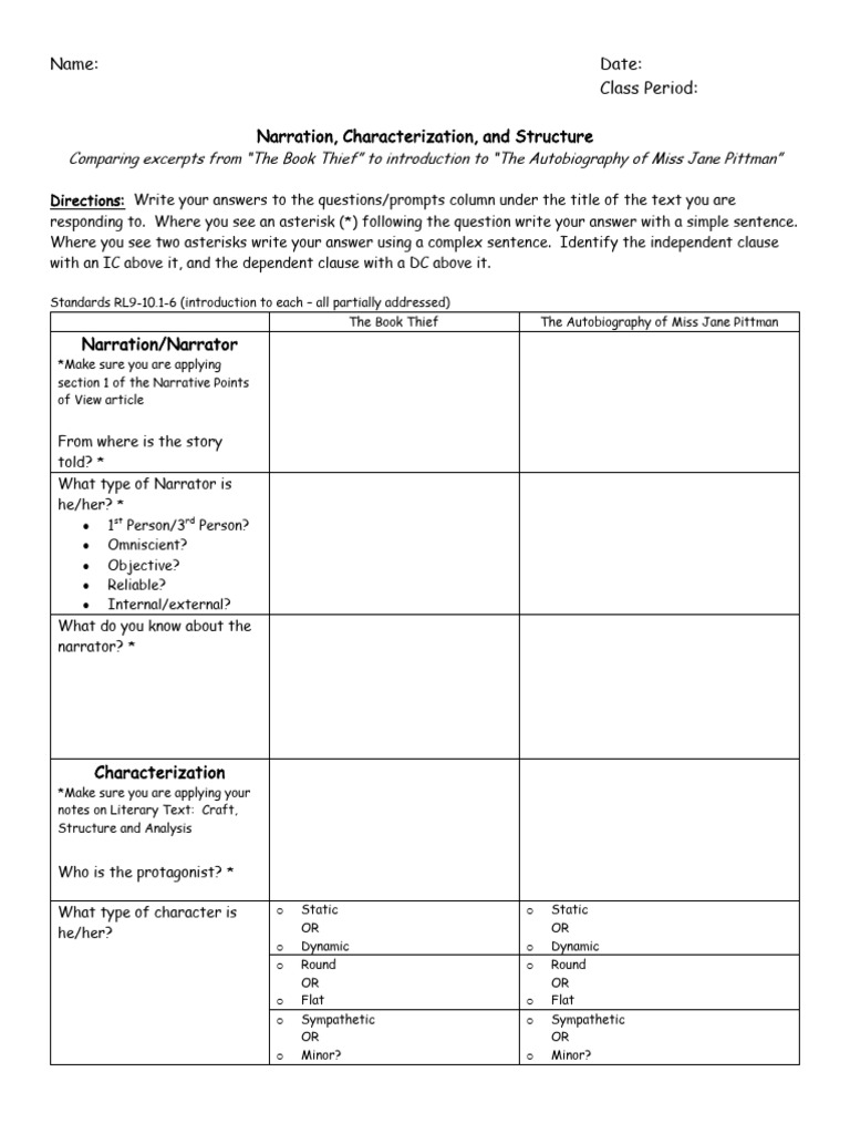 Analyzing Narration and Characterization | PDF | Narration | Narrative