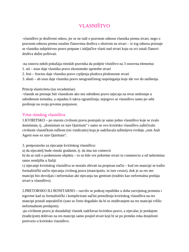 Rimsko Pravo 2kol | PDF