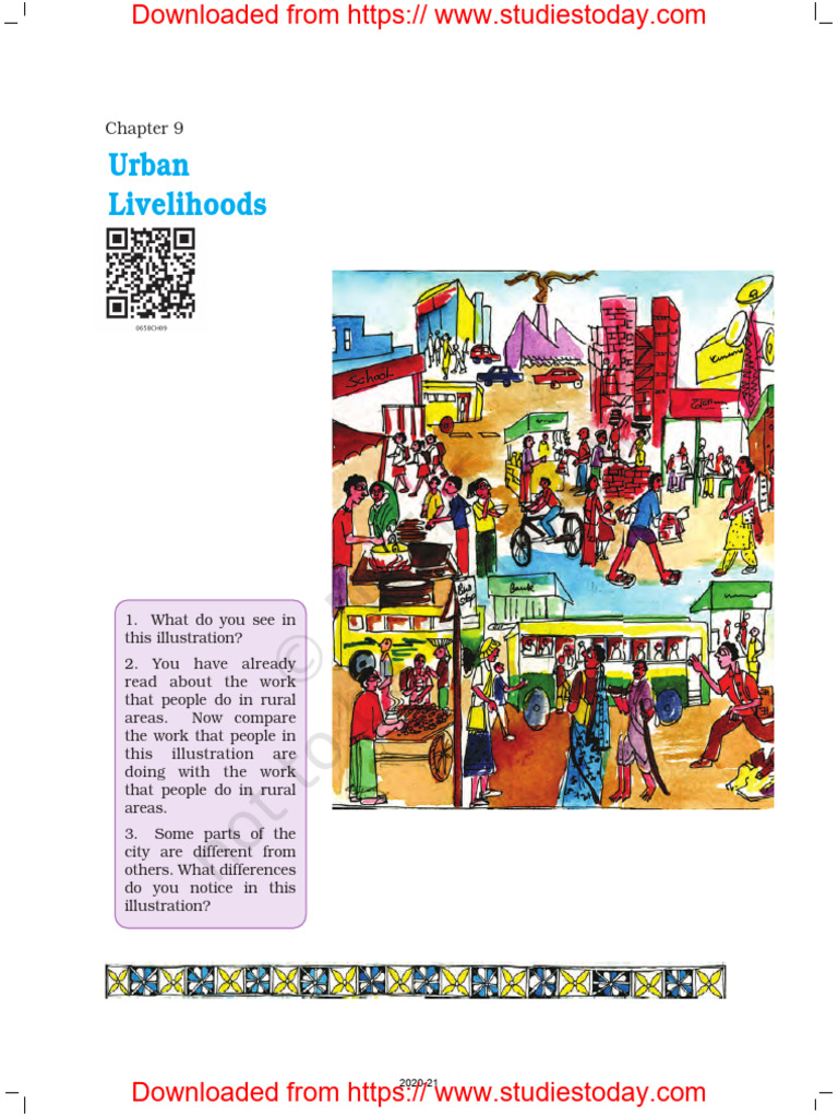 NCERT Class 6 Civics Urban Livelihoods | PDF | Salary | Sewing