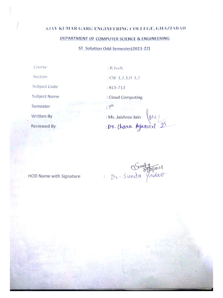 Kcs-713 ST Sol Odd 21-22 | PDF