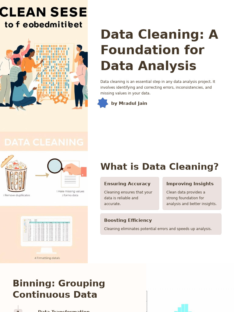 1 Data Cleaning A Foundation For Data Analysis | PDF | Data Analysis | Data