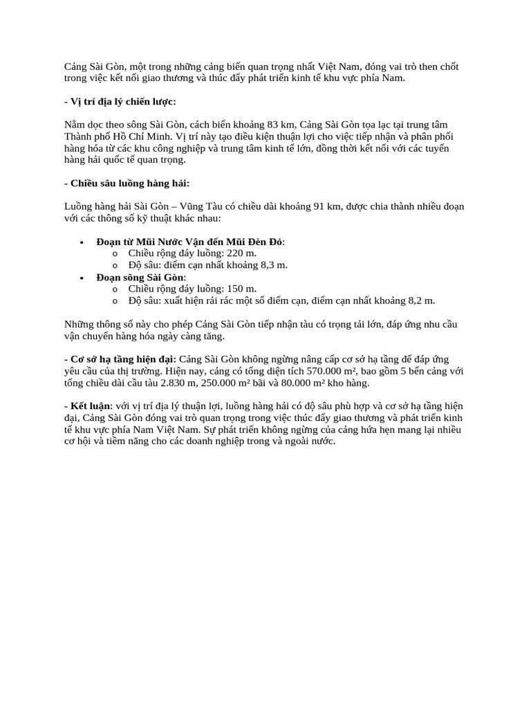 Cảng Sài Gòn | PDF