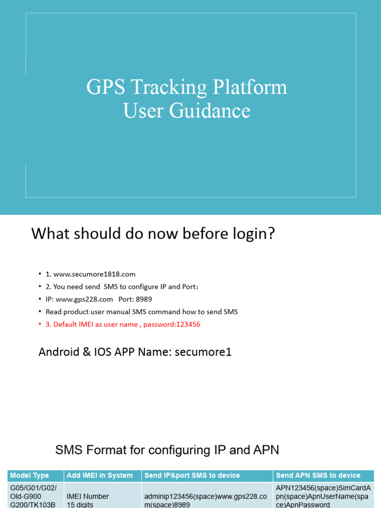 GPS Tracking Platform User Guide | PDF | Ios | Android (Operating System)