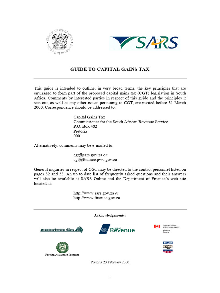 Guide to CGT SARS | PDF | Taxes | Capital Gains Tax