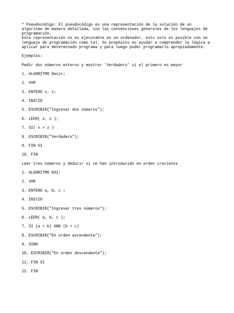 Pseudocódigo | PDF