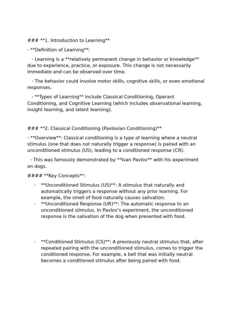 Document (23) | PDF | Classical Conditioning | Reinforcement