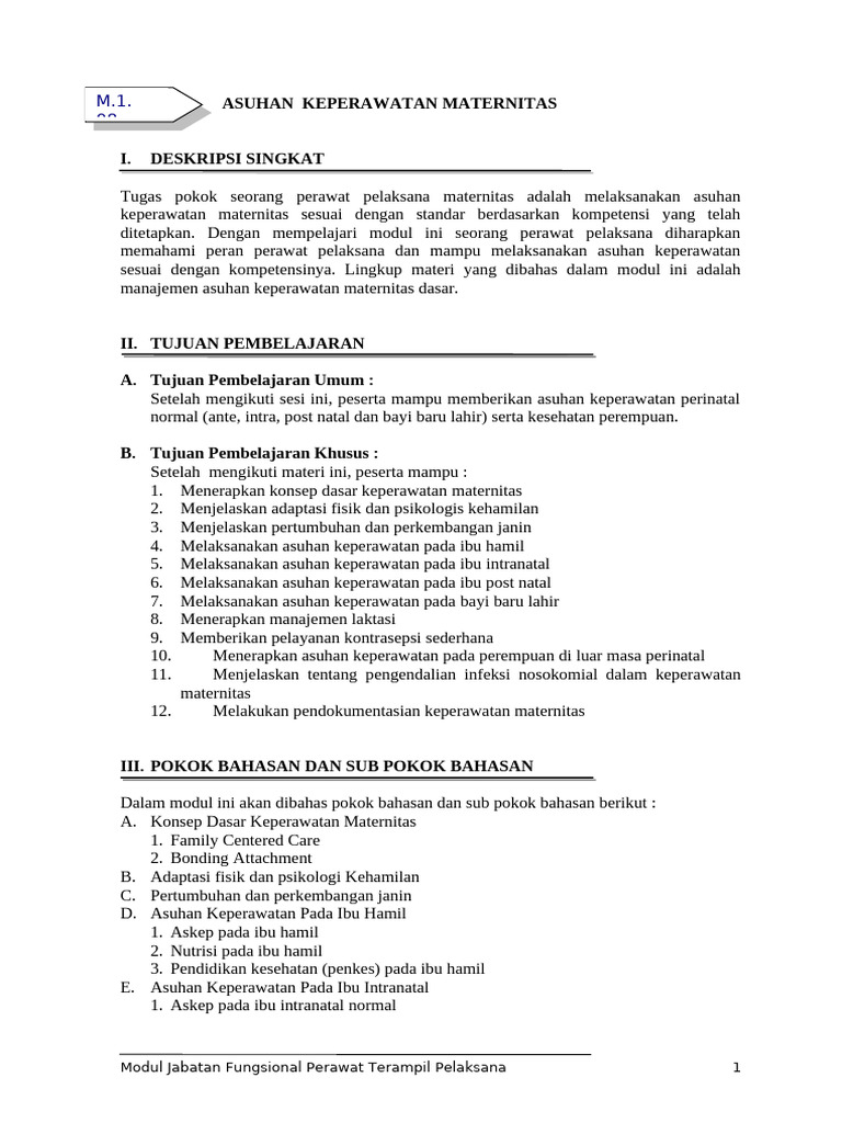 M. 1. Maternitas | PDF