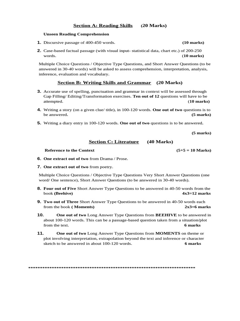 HY English Blueprint Class IX | PDF | Reading Comprehension | Learning