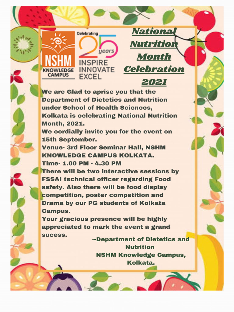 Invitation For National Nutrition Month, 2021 - 210911 - 103909 | PDF