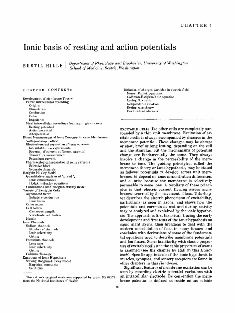 ch4-Ionic Basis of Resting and Action Potentials | PDF | Action Potential | Membrane Potential
