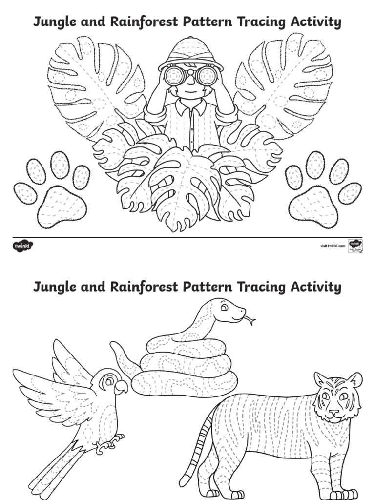 Jungle Tracing for Young Learners | PDF