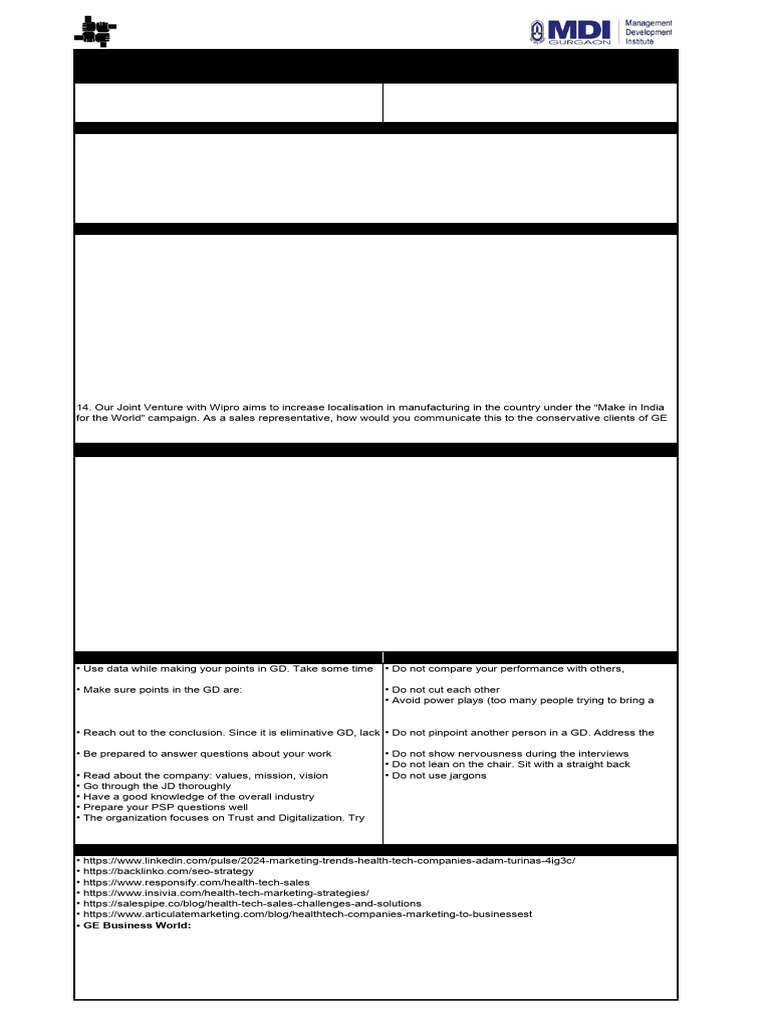 GE HealthCare_Process Cheatsheet | PDF | Digital Marketing | Marketing
