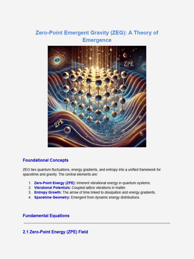 ZEG - A Theory of Emergence | PDF | Gravity | General Relativity