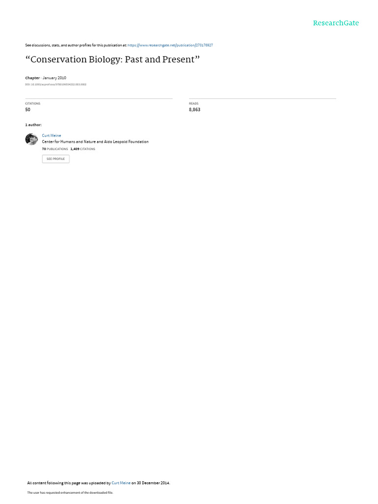 2010 Conservation Biology For All | PDF | Conservation Biology | Ecology