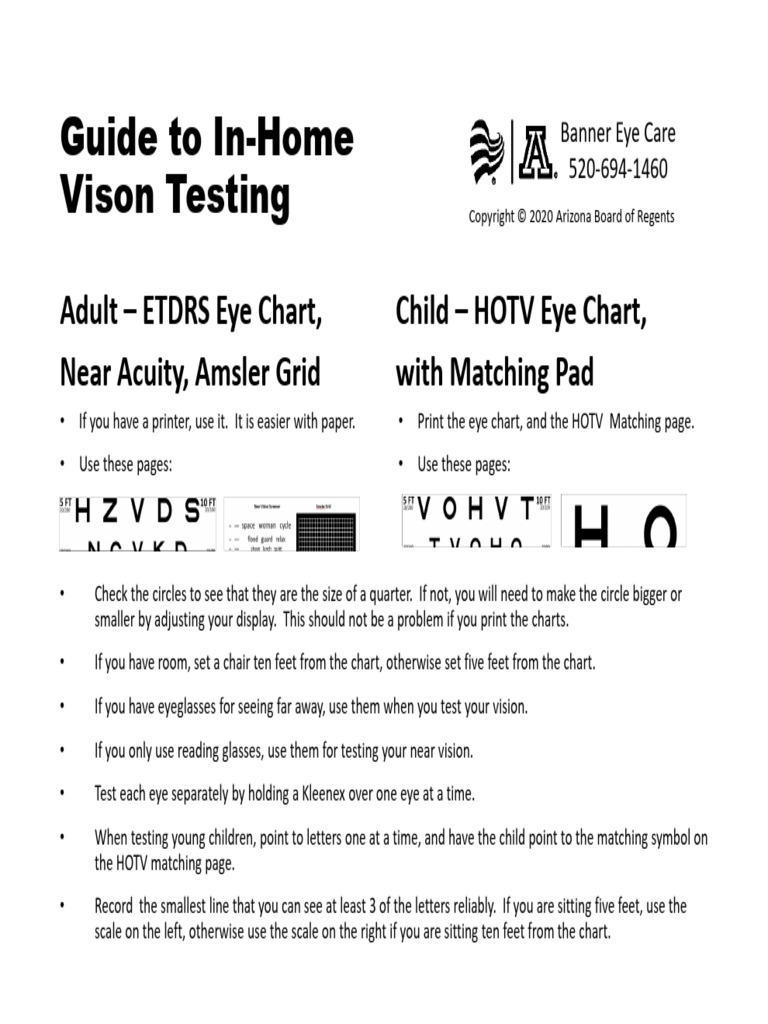 Eye Chart Distance | PDF
