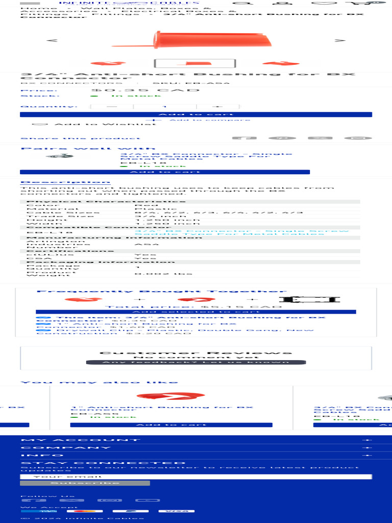 34 Anti-Short Bushing For BX Connector | PDF | Electrical Connector ...