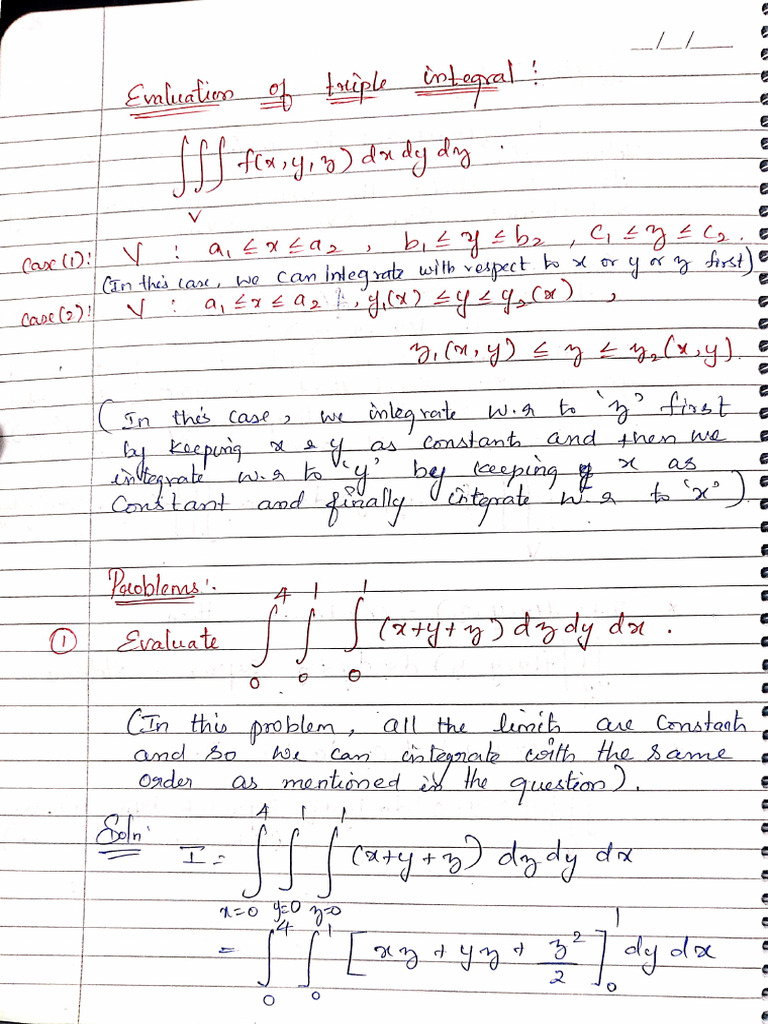 Triple Integrals | PDF
