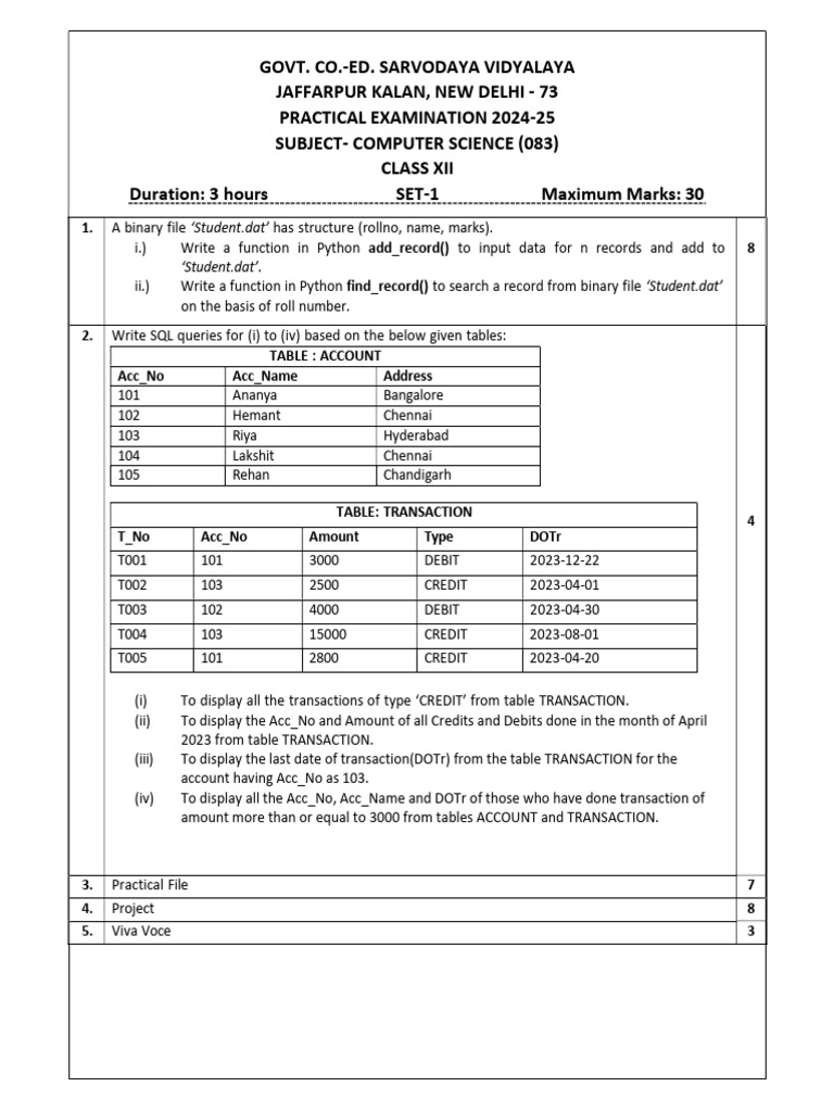 External Practical CS 2024-2025 | PDF | Software Engineering | Computer Science
