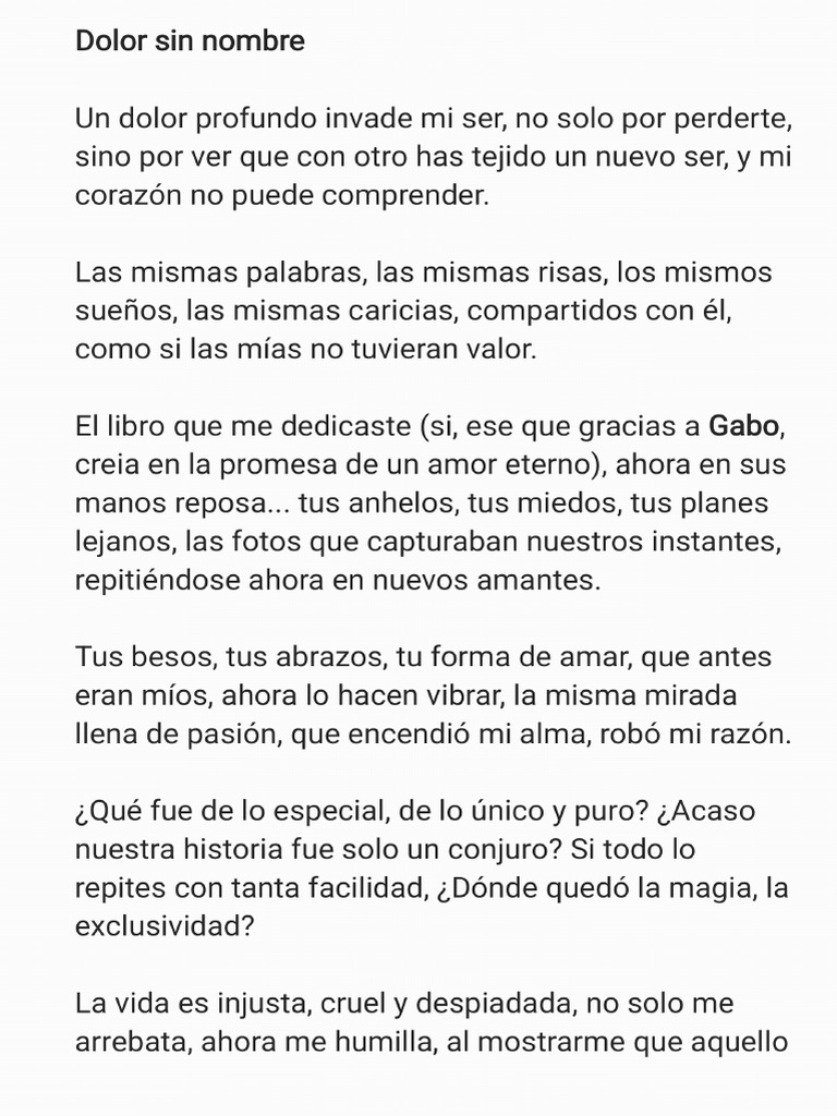 Dolor Sin Nombre | PDF