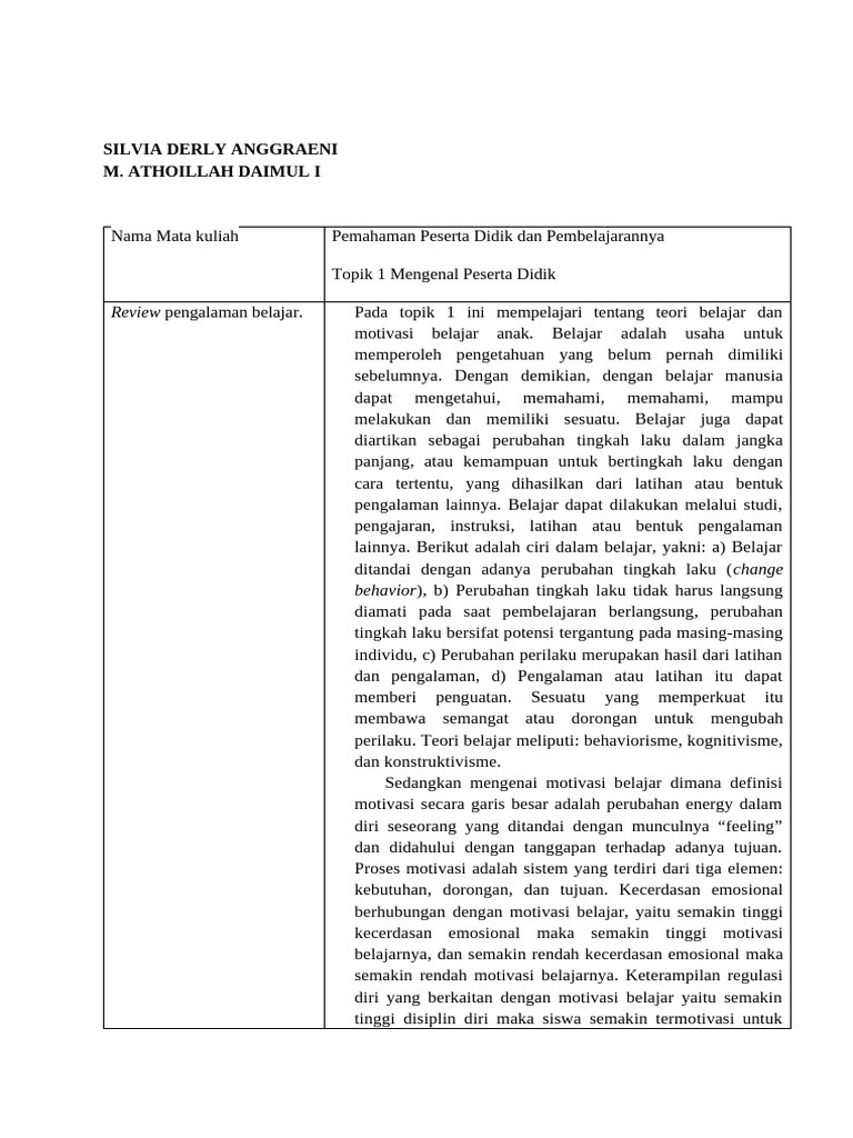 Refleksii PTPD TOPIK 1 | PDF