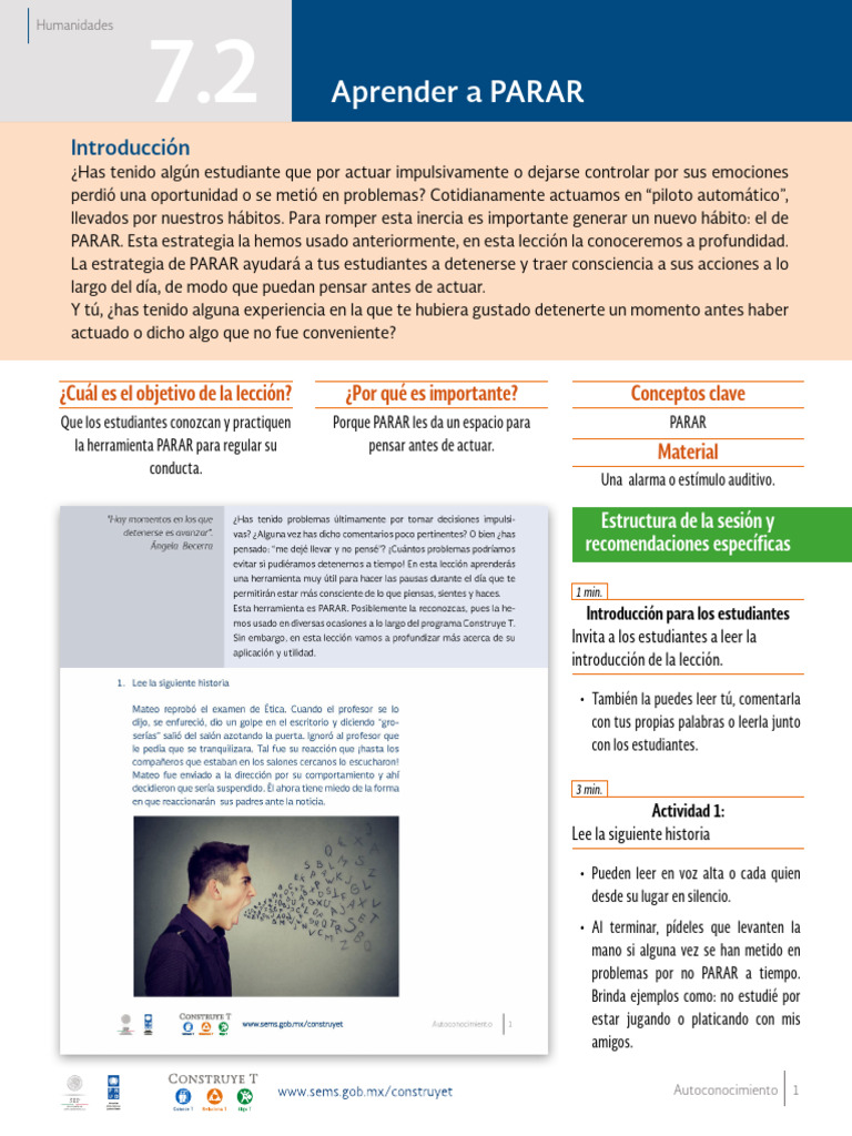 Estrategia PARAR para el Autoconocimiento | PDF | Sicología