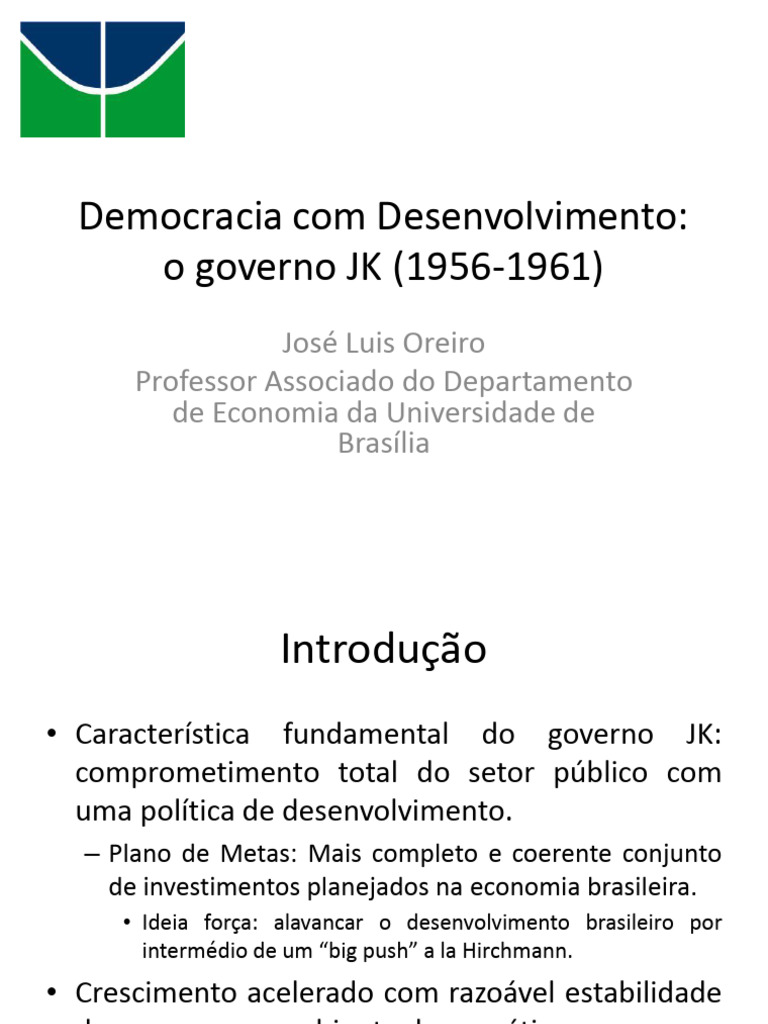 Texto 2B - Democracia Com Desenvolvimento 1956-1961 - Aula Completa ...