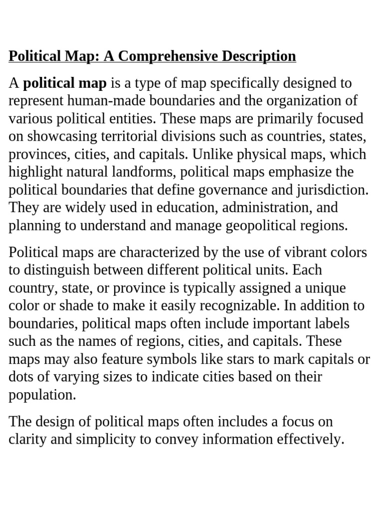 Political Map | PDF | Map | Diplomacy